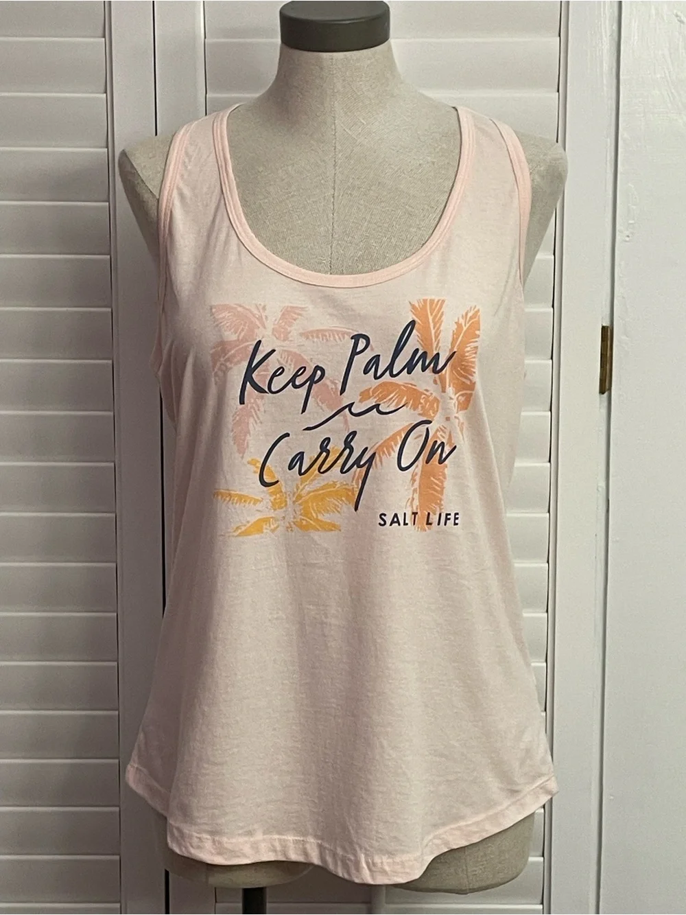 Salt Life | Tops | Salt Life Womens Light Pink Keep Palm Carry On ...